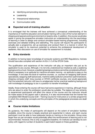 IMO Model Course 6.10 Edition 2012 | PDF