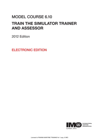 IMO Model Course 6.10 Edition 2012 | PDF