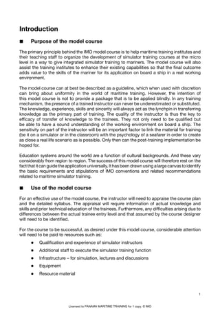 IMO Model Course 6.10 Edition 2012 | PDF