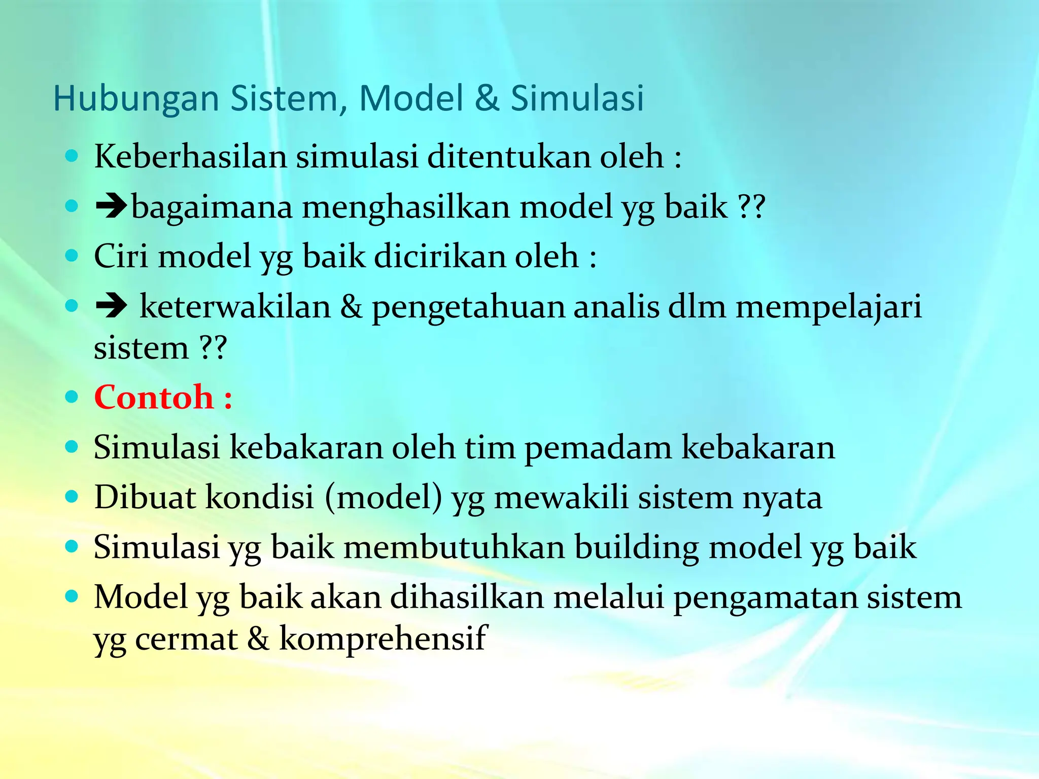 model simulasi sistem informasi pada yang merupakan program komputer | PPT