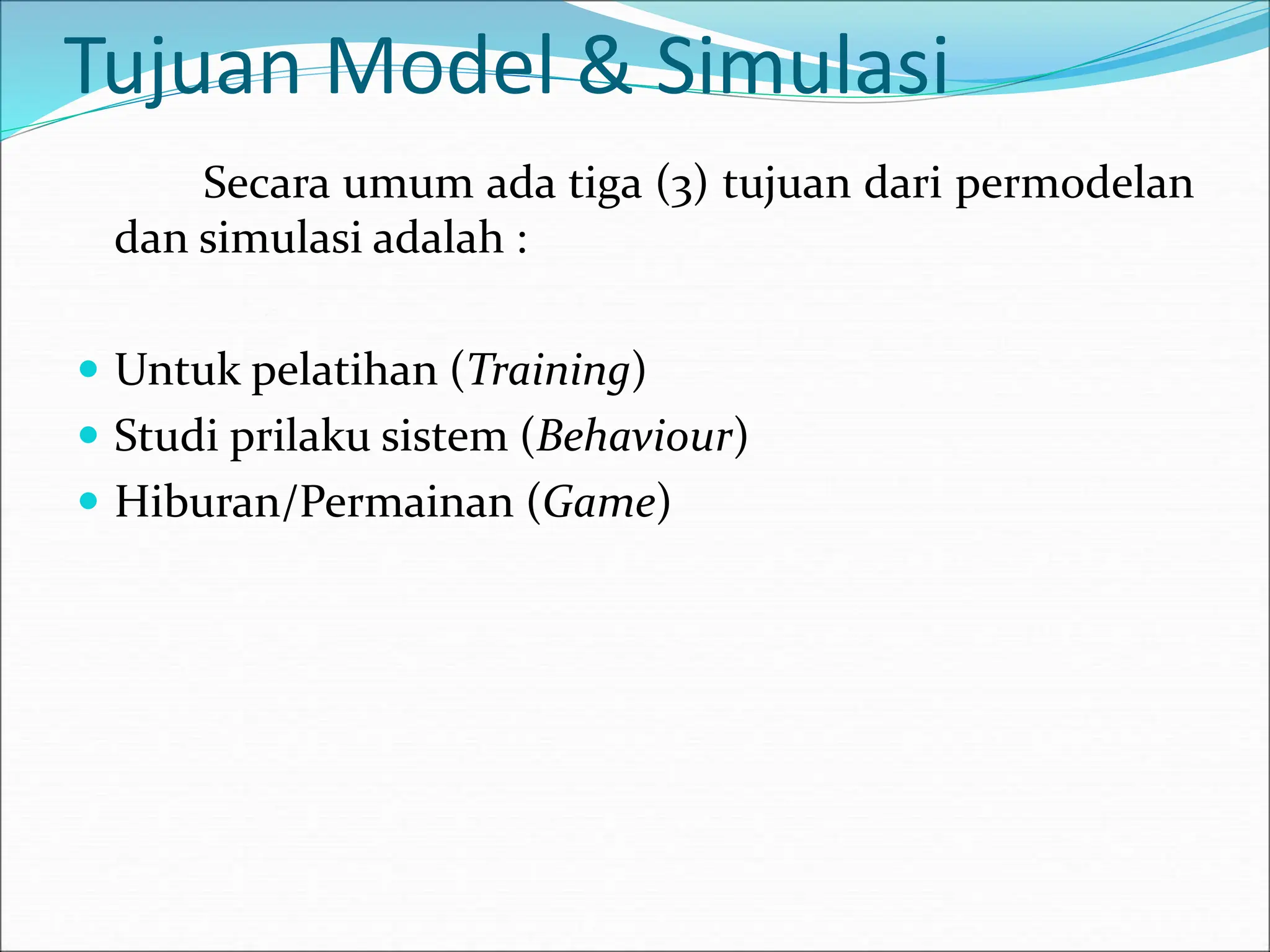 model simulasi sistem informasi pada yang merupakan program komputer | PPT