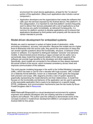 Speed delivery of Android devices and applications with model-driven development | PDF