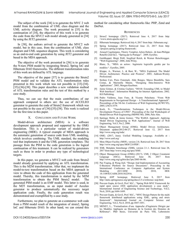 Model-Driven Generation of MVC2 Web Applications: From Models to Code | PDF | Web Development ...