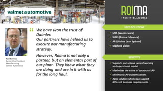 Multi-Site Manufacturing Operations Management with Roima Intelligence and Wonderware Model ...