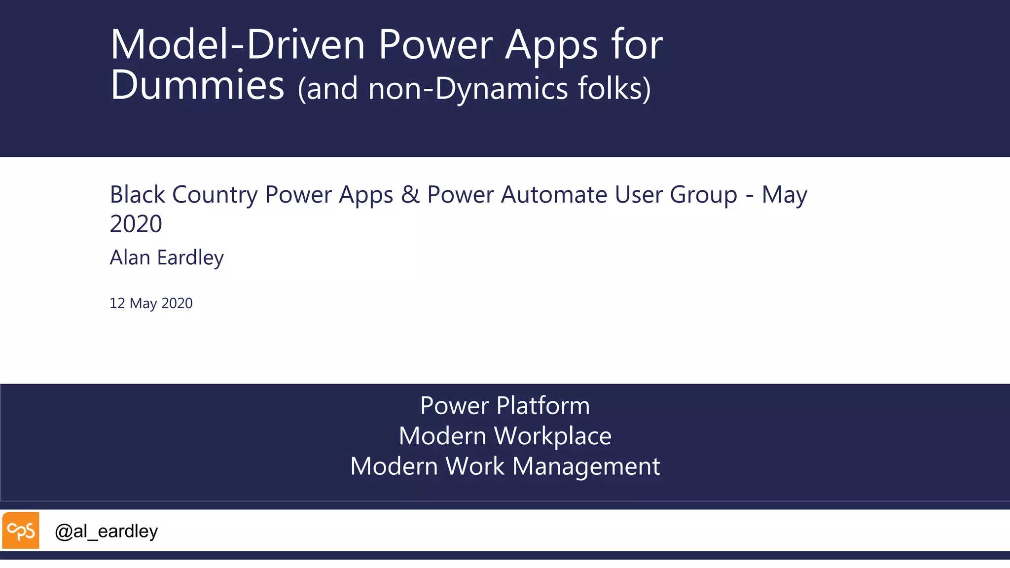Model driven Power Apps for Dummies (and non-Dynamics Folks) | PPTX