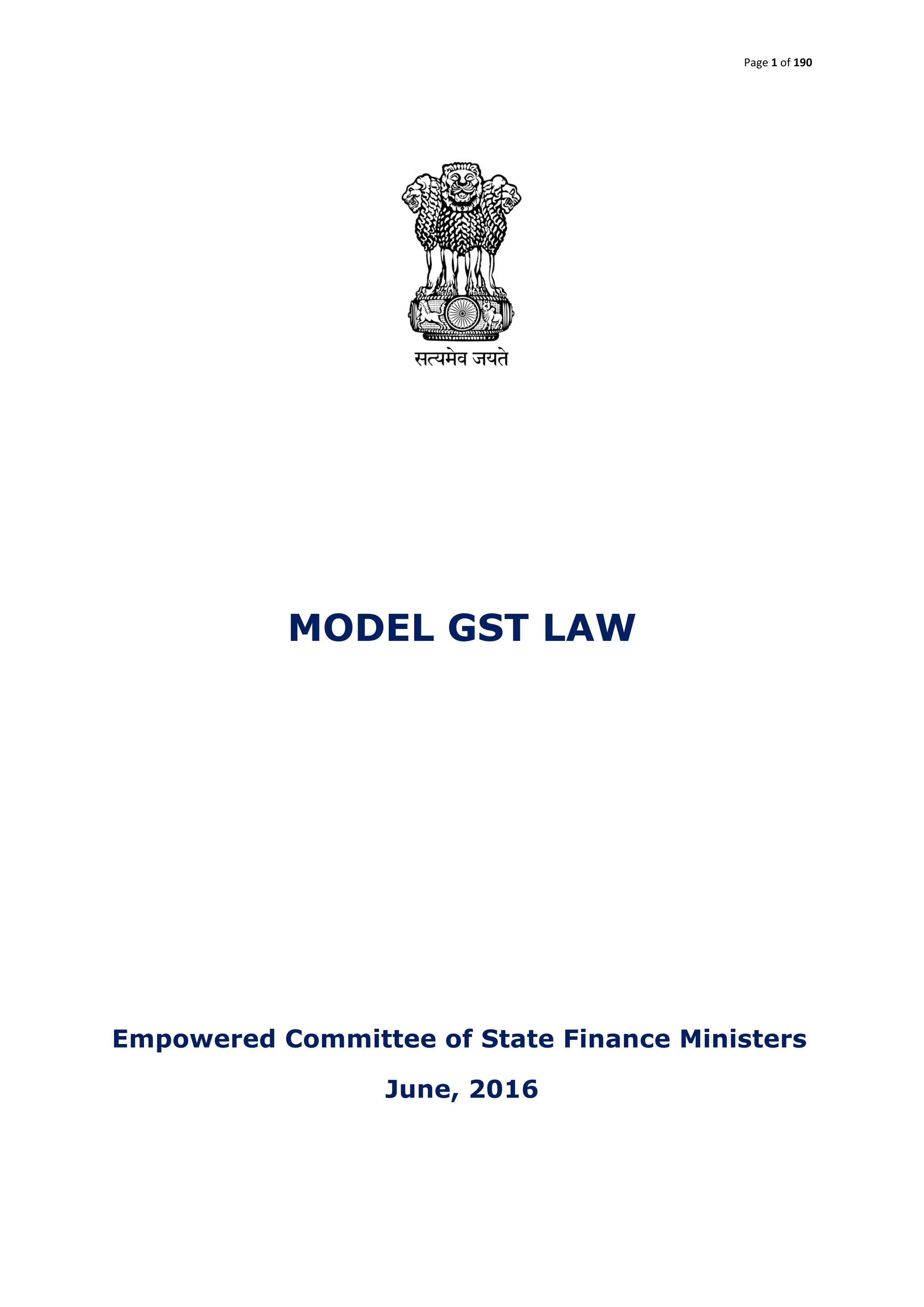 Model gst-law | PDF