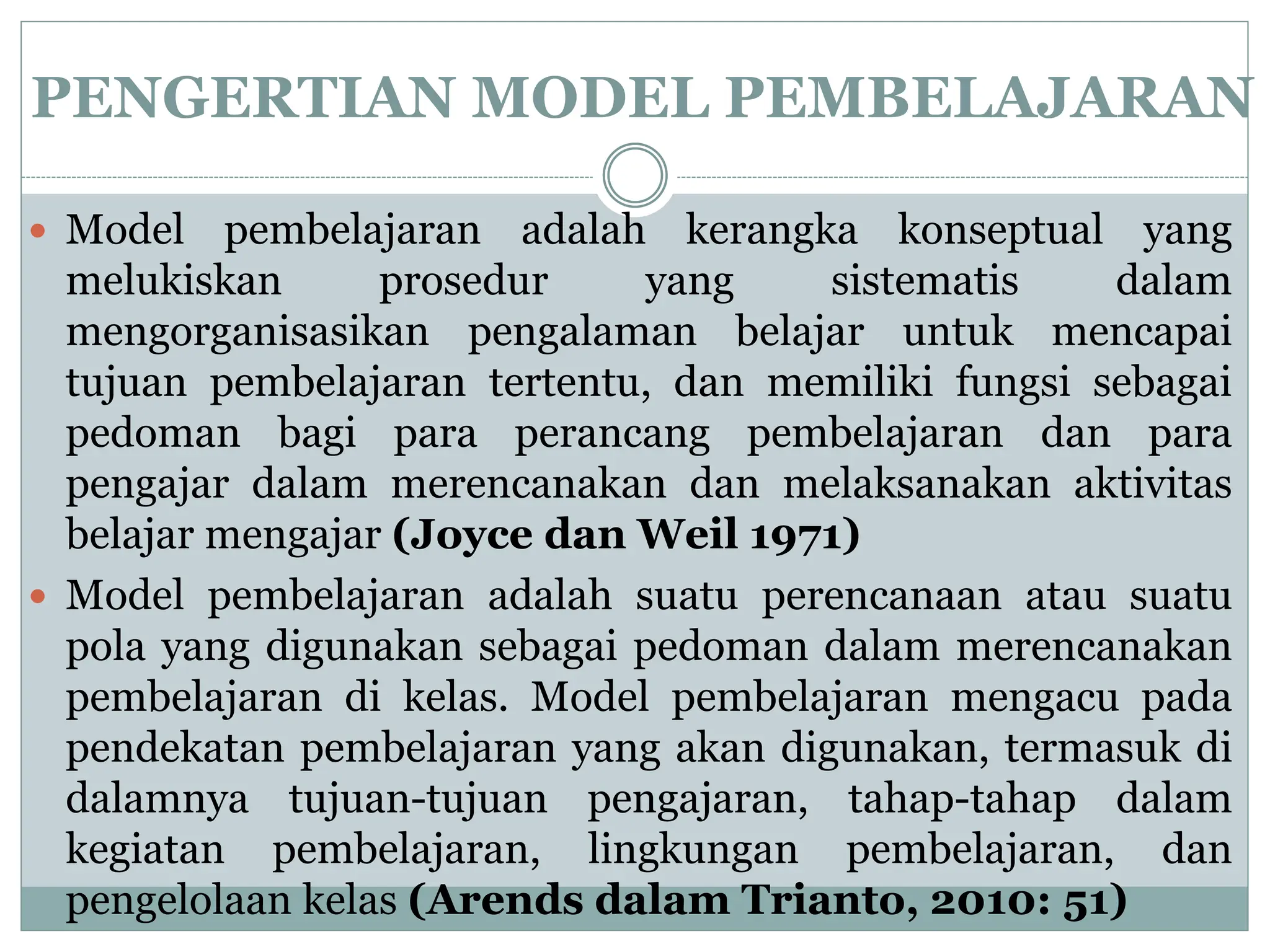 model model pembelajaran yang bisa dicontoh | PPT