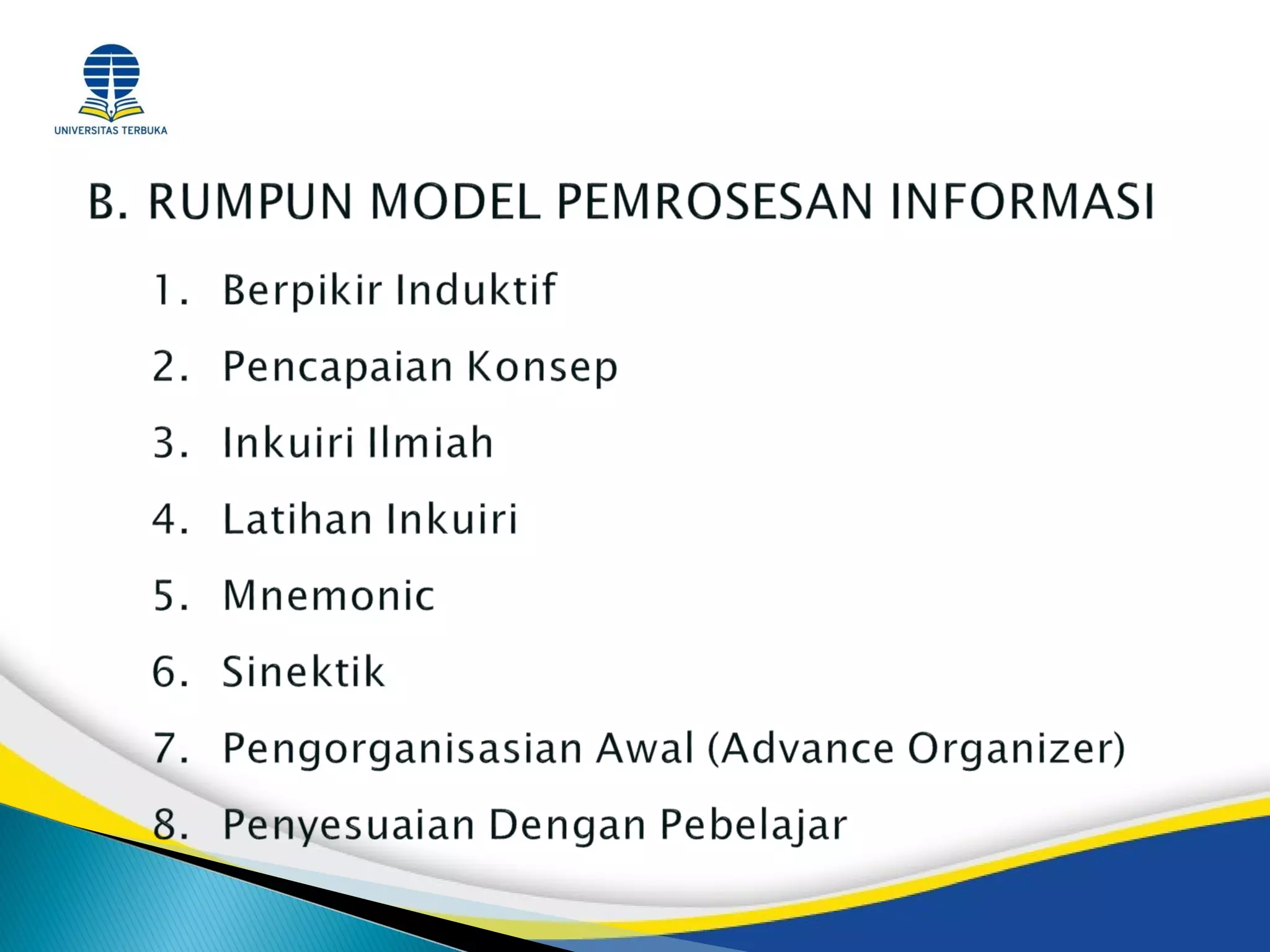 Model model belajar dan rumpun model mengajar by dewinta susanti | PPT