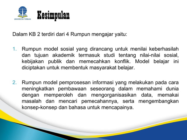 Model model belajar dan rumpun model mengajar by dewinta susanti | PPT
