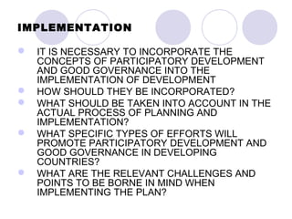 Participatory Planing and Development | PPT