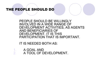 Participatory Planing and Development | PPT
