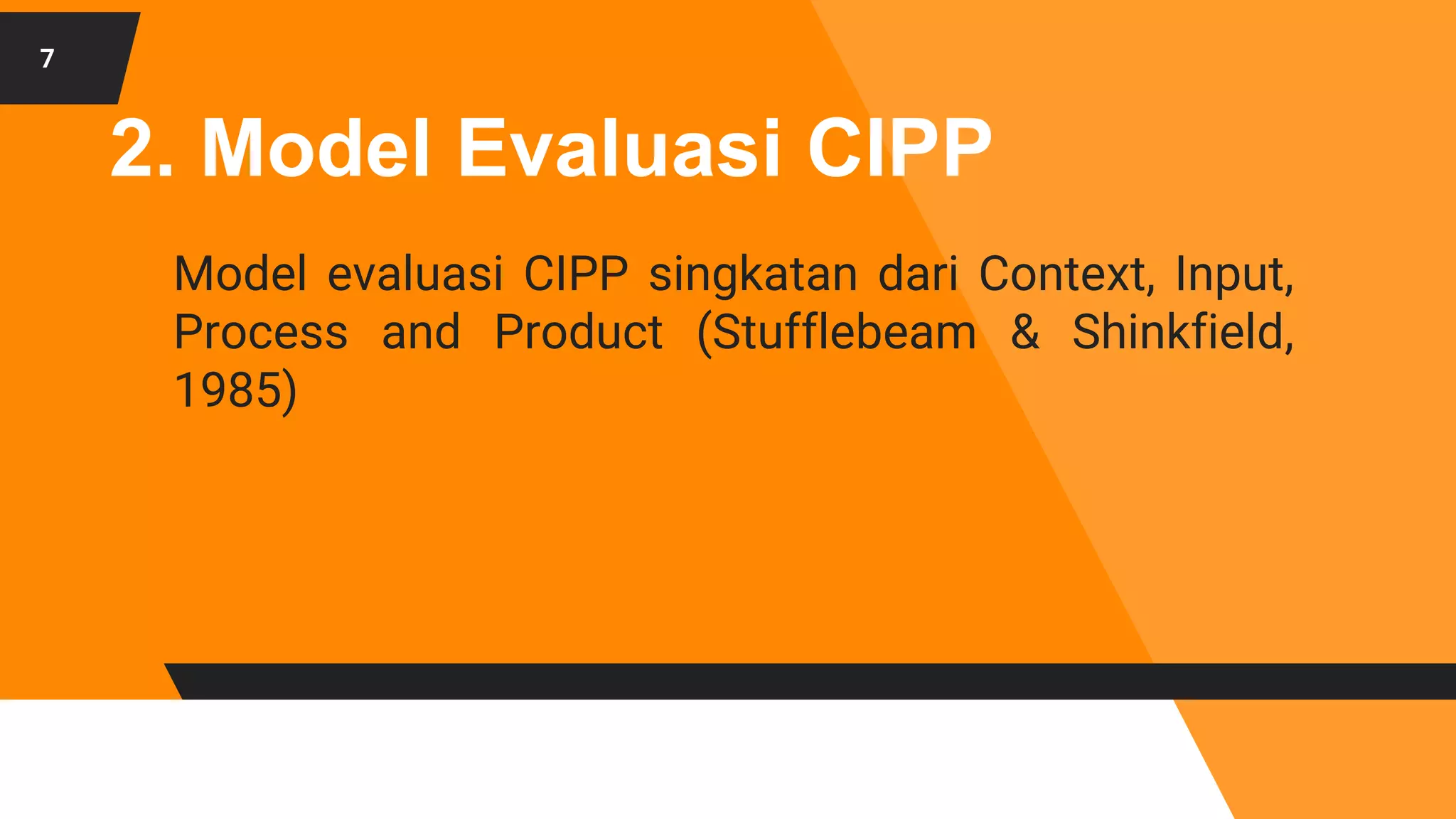 Model model evaluasi program | PPTX
