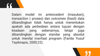 Model model evaluasi program | PPTX