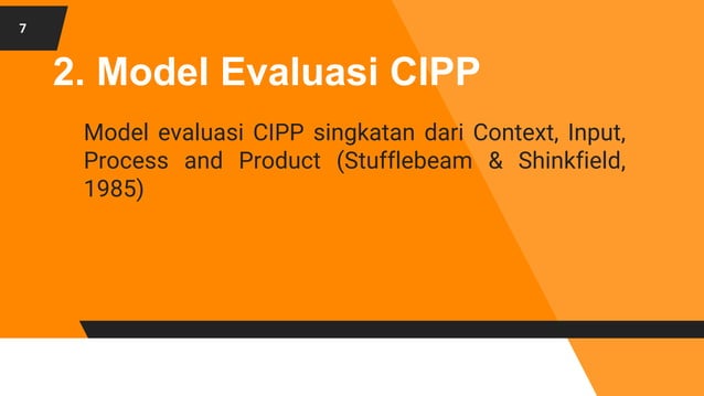Model model evaluasi program | PPTX
