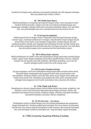 Model model pembelajaran | PDF