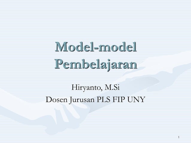 Model-Model Pembelajaran.ppt