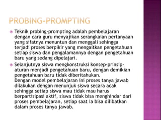 Model-Model Pembelajaran dalam Strategi dan Metode Pembelajaran. | PPTX