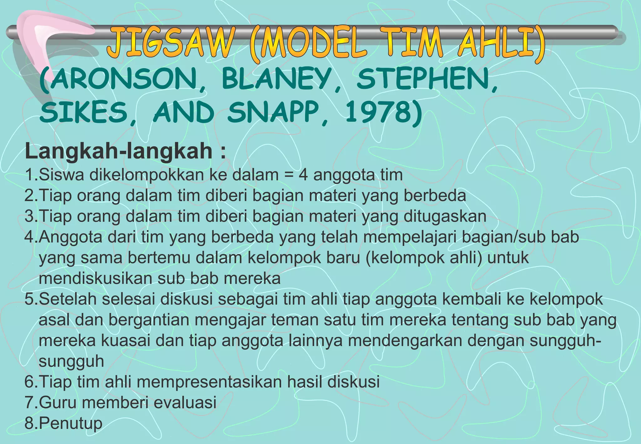 Model model+pembelajaran+tiaw | PPT