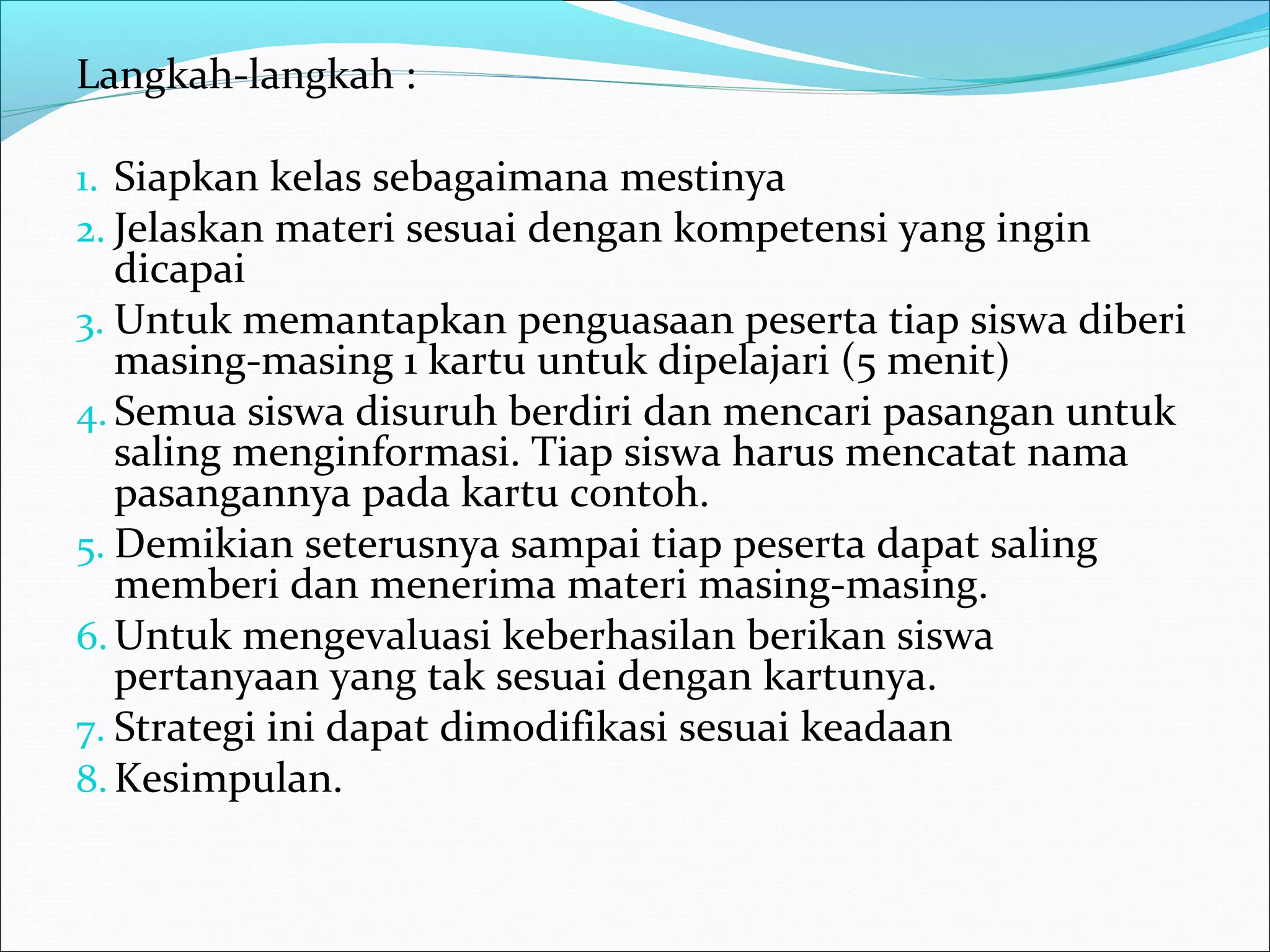 Model model pembelajaran yang efektif | PPT