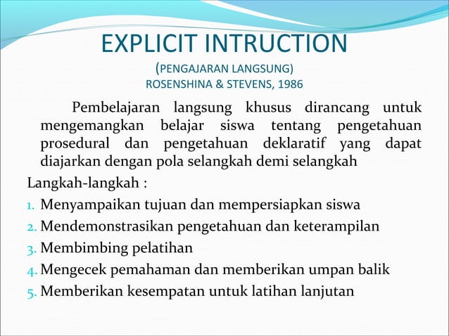 Model model pembelajaran yang efektif | PPT