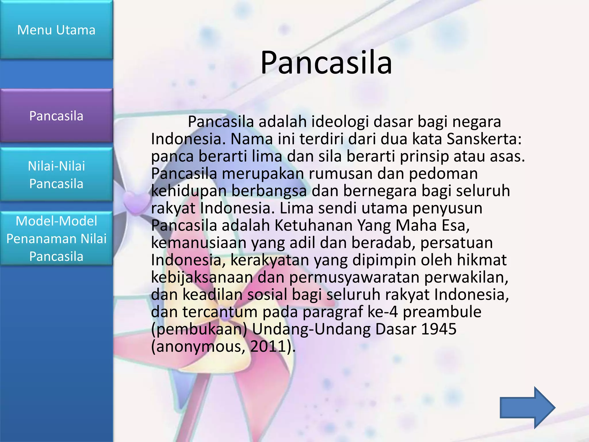 Model model penanaman nilai-nilai pancasila | PPTX