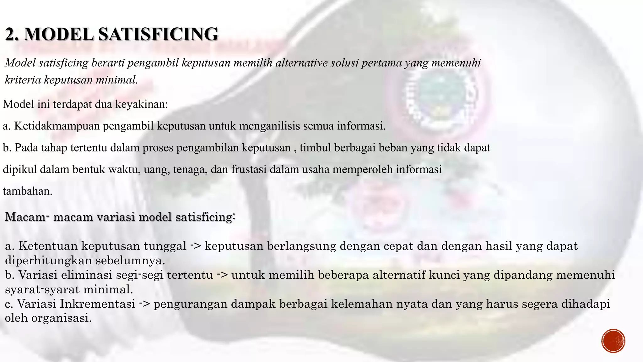 Model model pengambilan keputusan dalam sistem informasi manajemen | PPTX