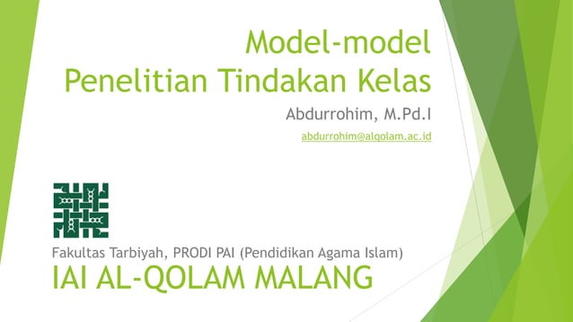 Pengenalan Model Model Penelitian Tindakan Kelas (ptk) | PPTX