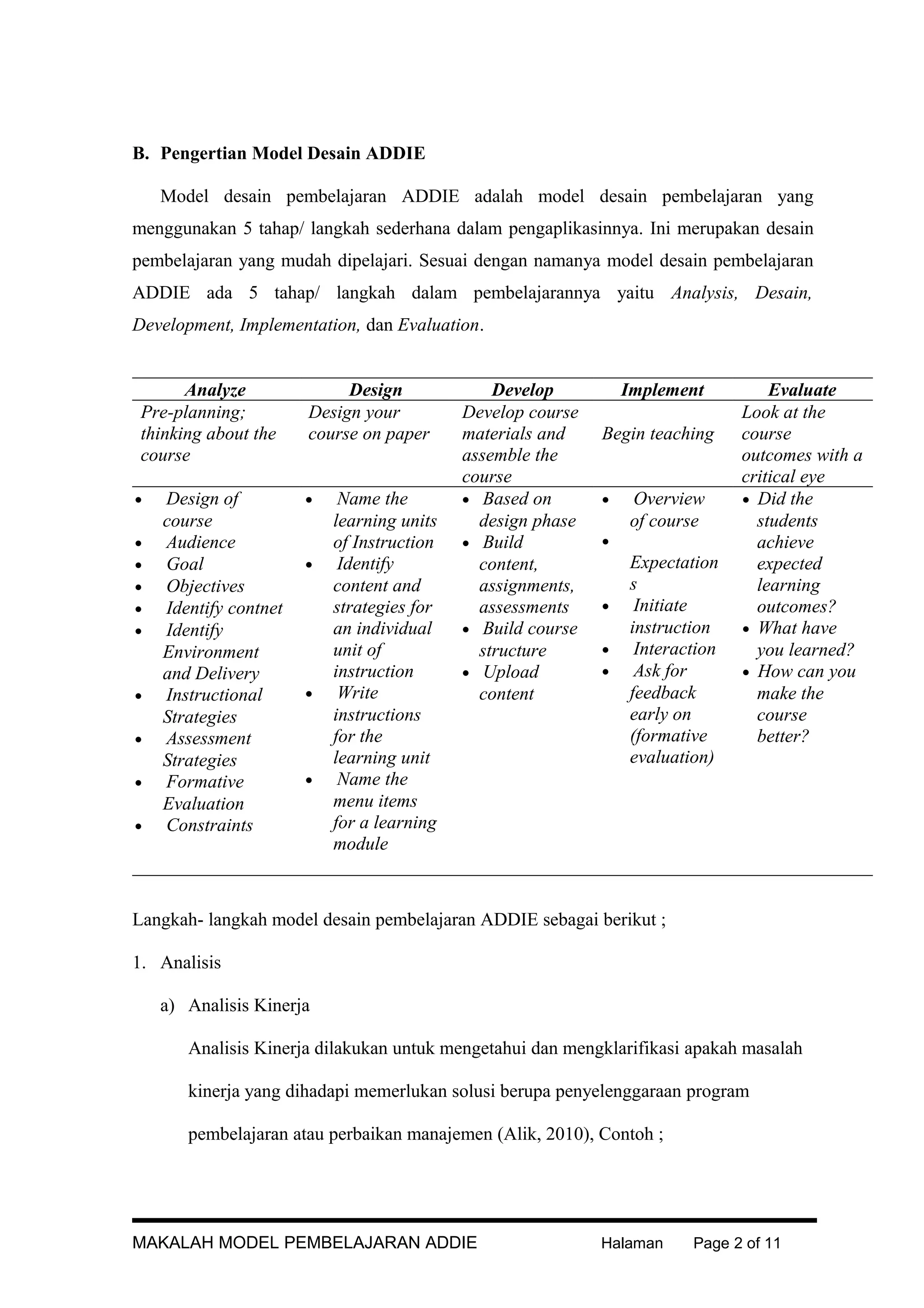 Model pembelajaran-addie | DOC