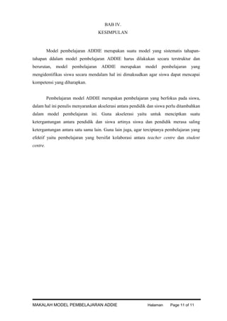 Model pembelajaran-addie | DOC