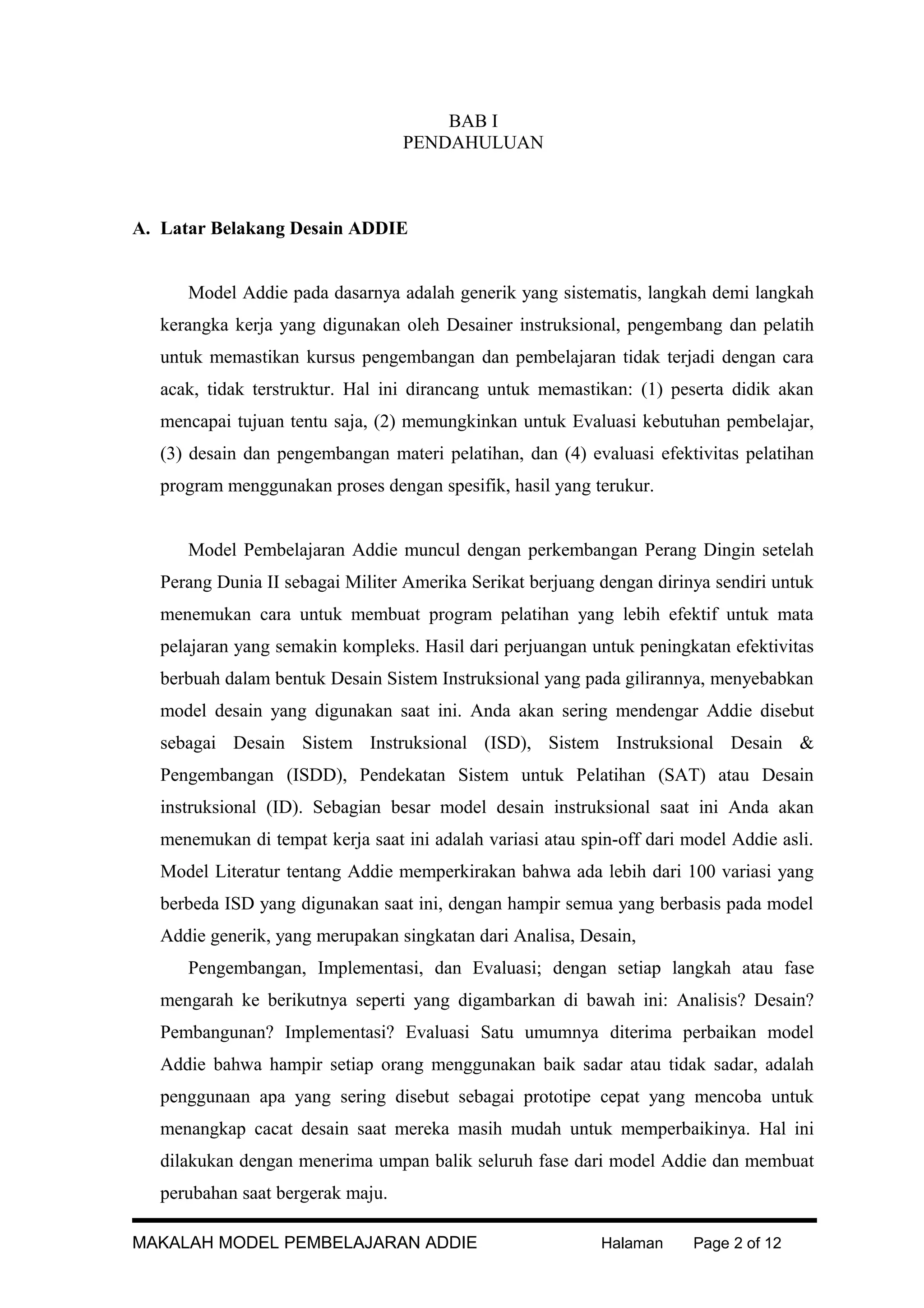 Model pembelajaran-addie | DOC