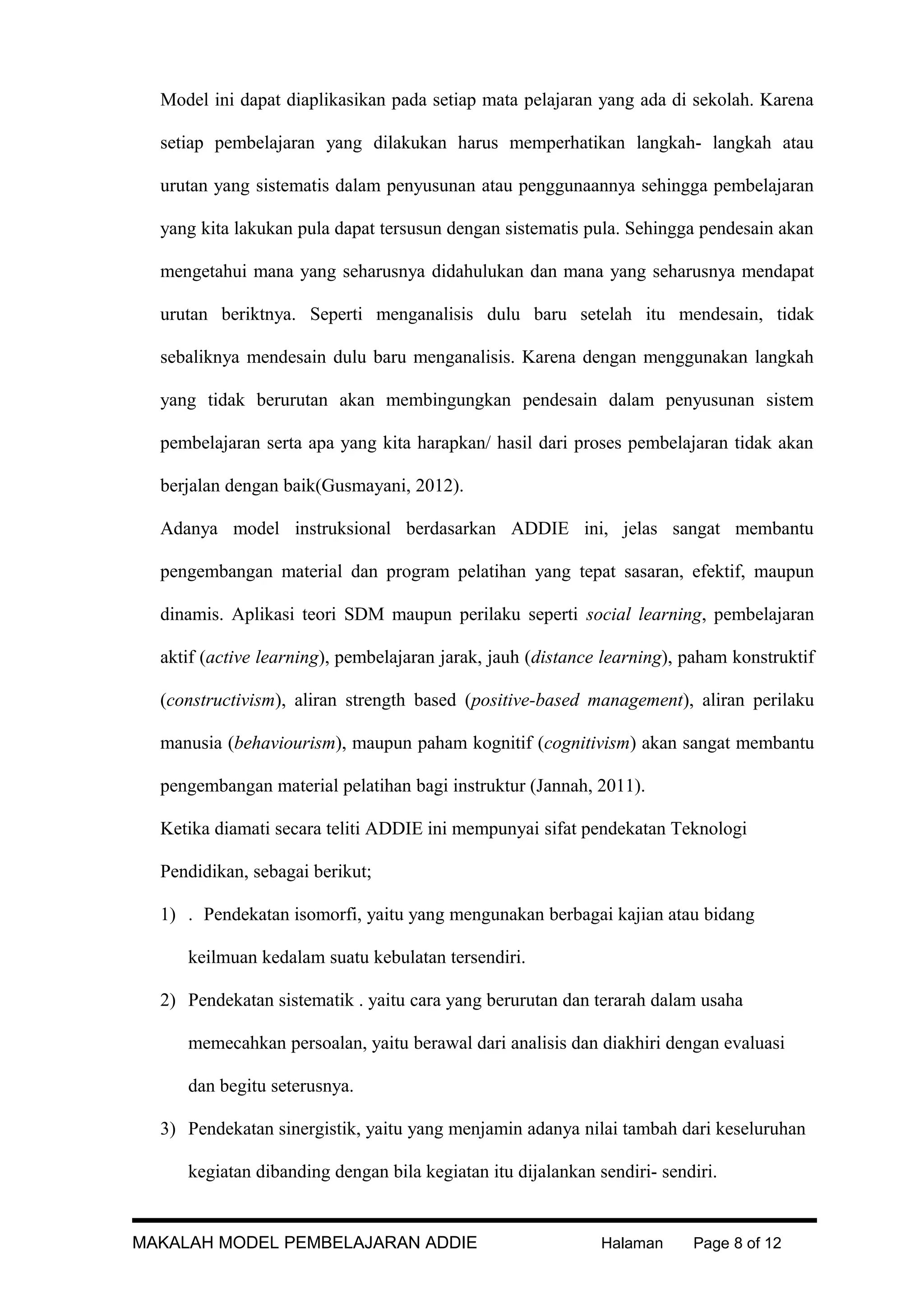 Model pembelajaran-addie | DOC