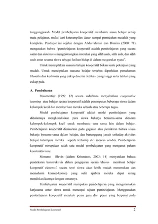 Model pembelajaran-kooperatif | PDF