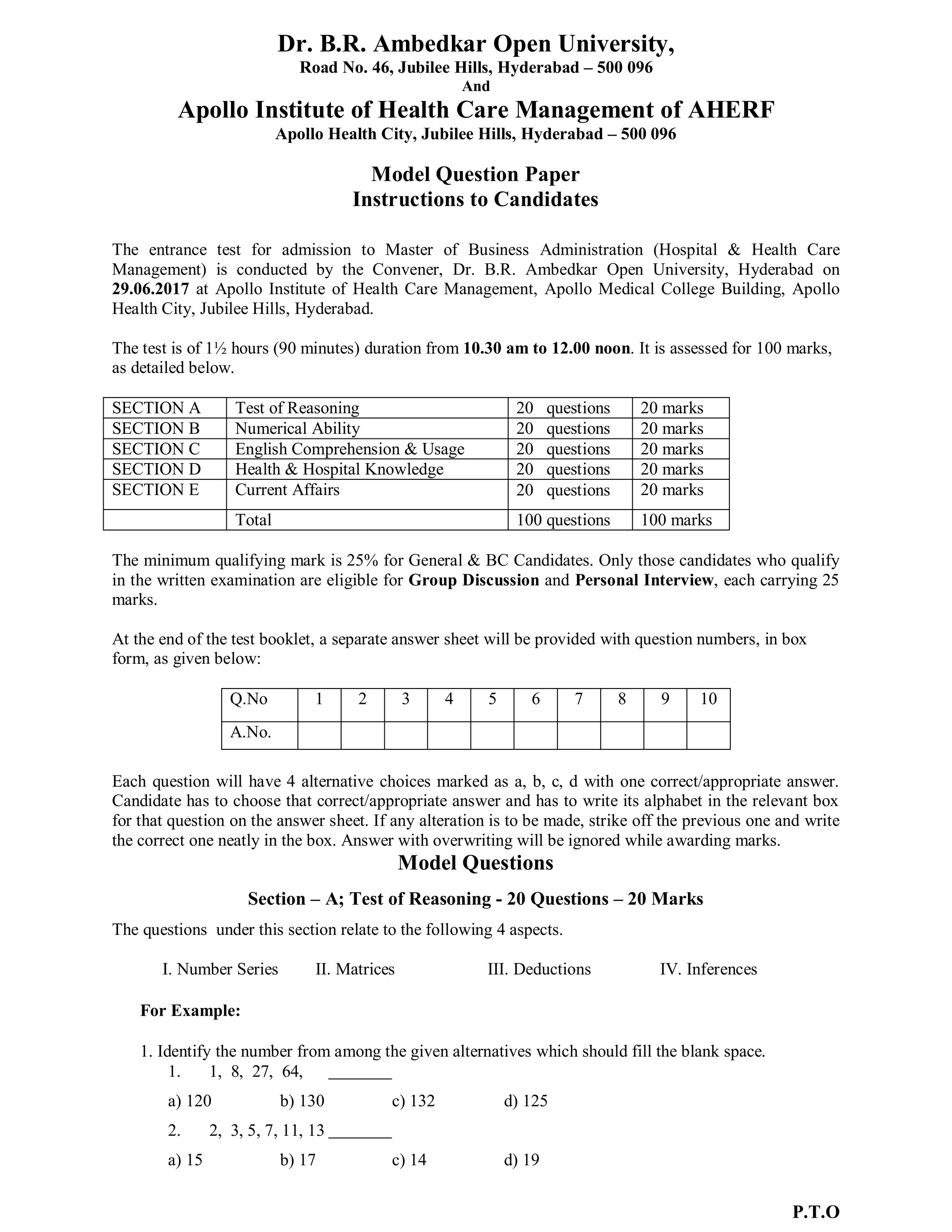 Model question-paper-2017 | PDF