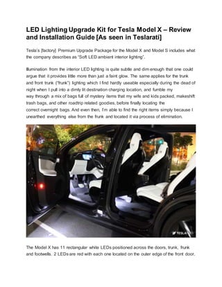 EVANNEX LED Lighting Upgrade Kit for Tesla Model X | DOCX