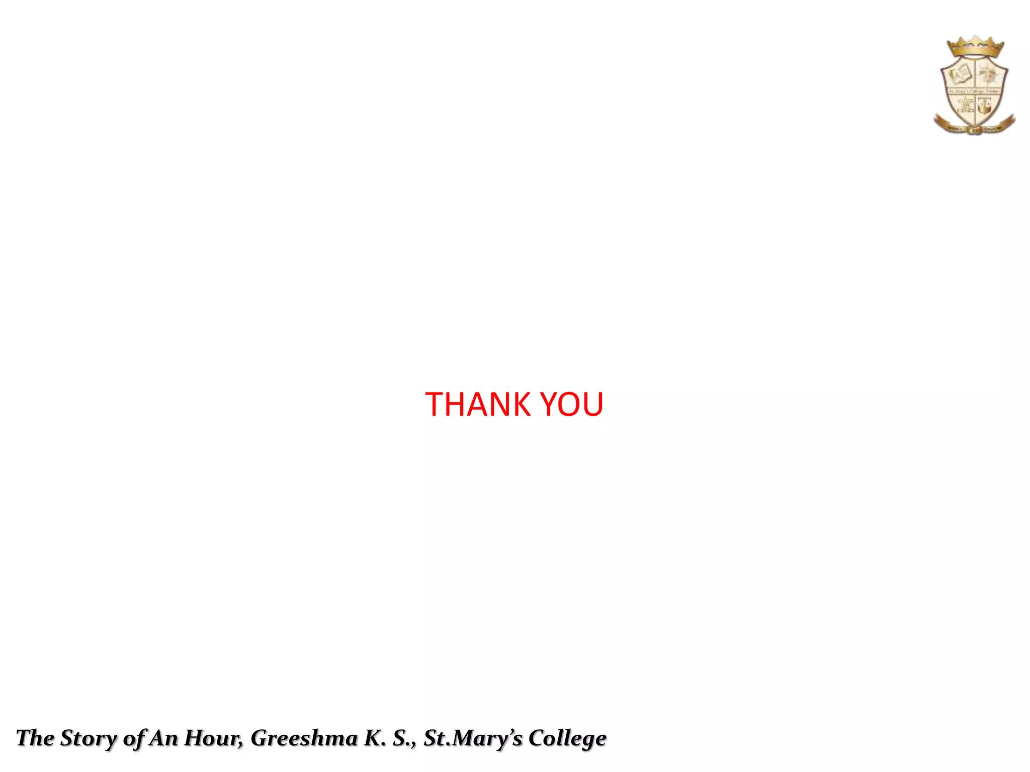 English:The Story Of An Hour Kate Chopin | PPTX