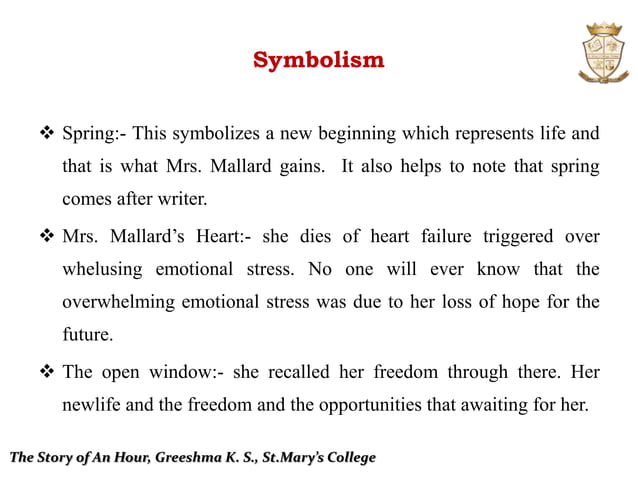 English:The Story Of An Hour Kate Chopin | PPTX