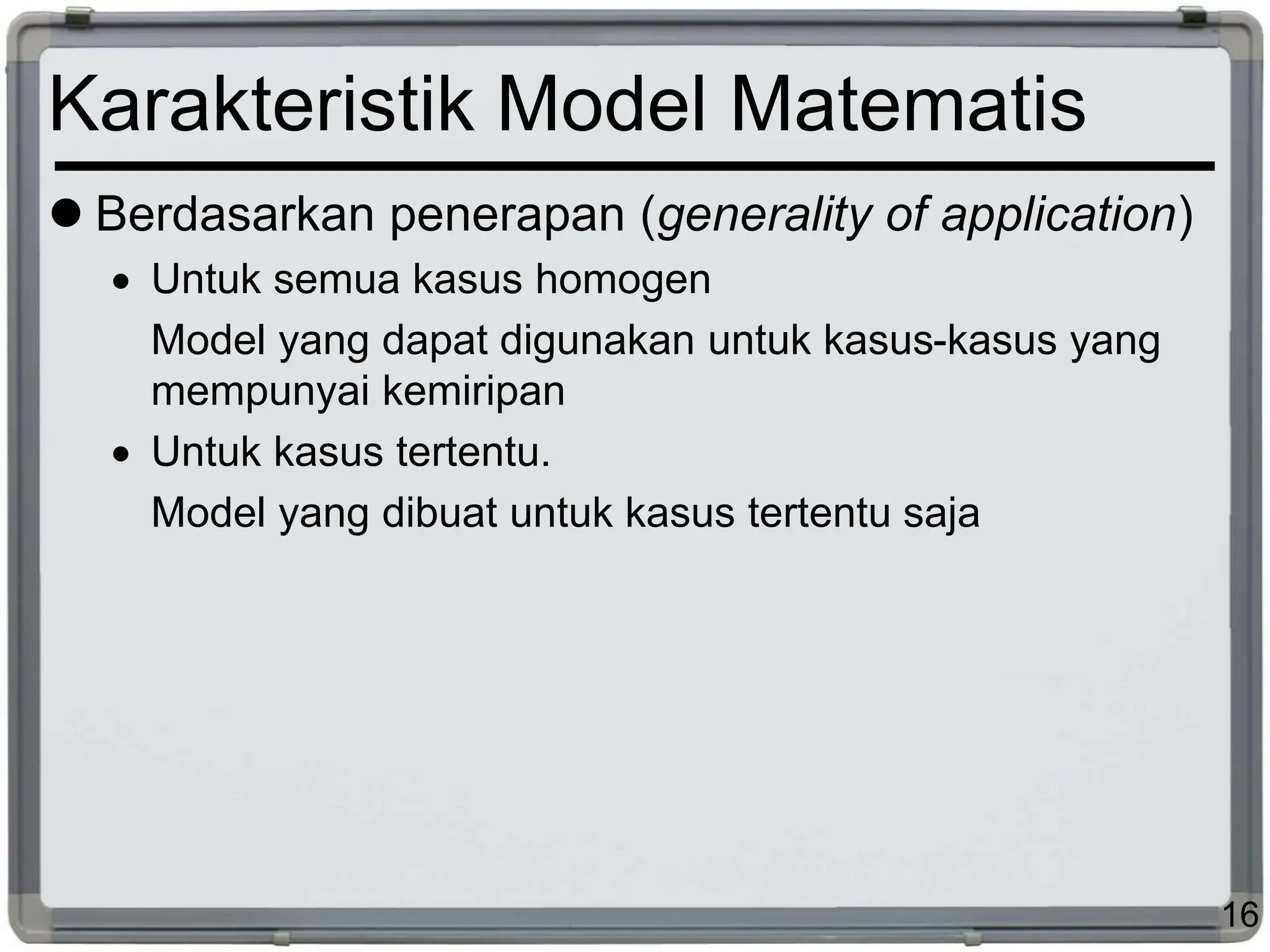Model matematika dan konsep perhitungan dasar | PPT