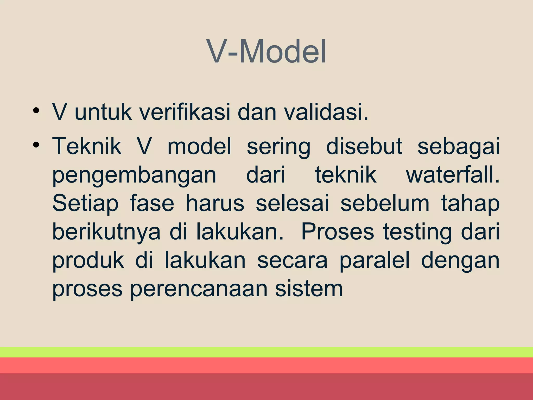 Perbedaan Software Proses Model V-Model dan Iterative | PPT