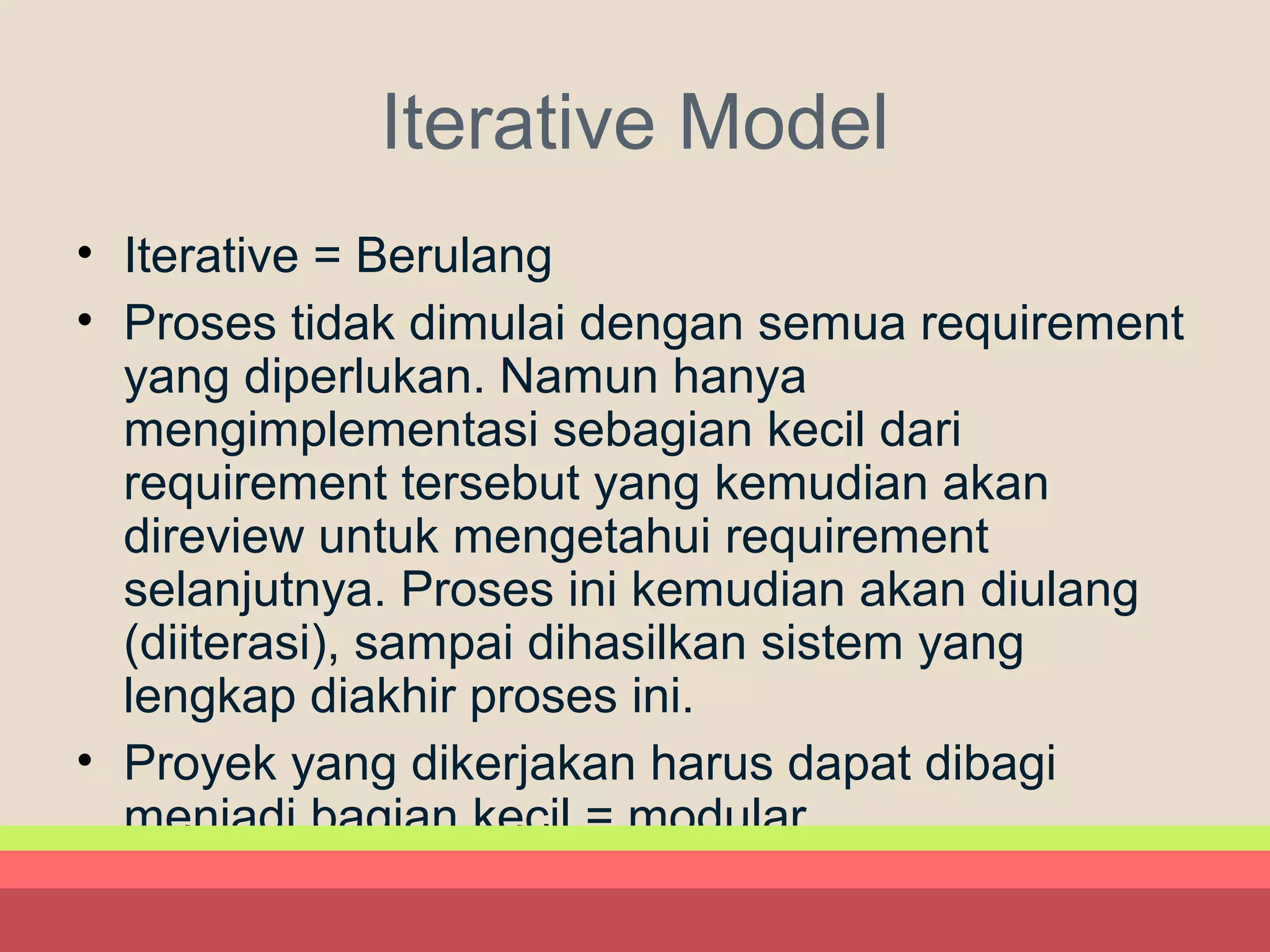 Perbedaan Software Proses Model V-Model dan Iterative | PPT