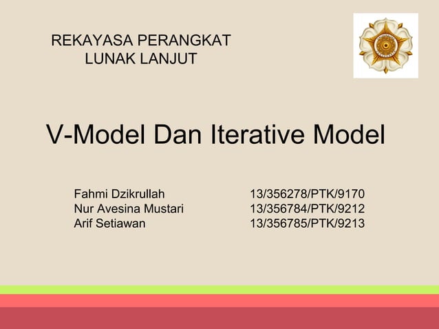 Perbedaan Software Proses Model V-Model dan Iterative | PPT