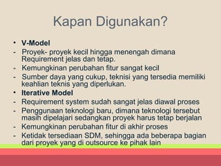 Perbedaan Software Proses Model V-Model dan Iterative | PPT