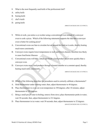 Model #3-Nutrition Culinary-Level III-DEMO-FINAL | DOCX