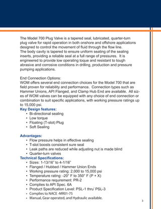Model 700 plug valve | PDF