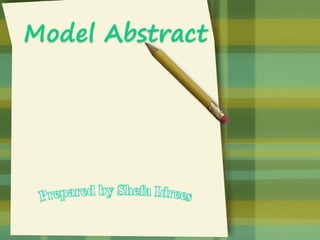 Model abstract | PPT