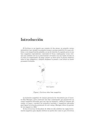 Modelacion matematica de un levitron | PDF