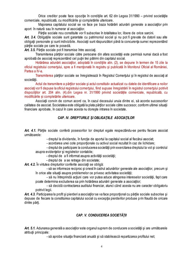 Model act constitutiv onrc pentru srl (1) | DOC