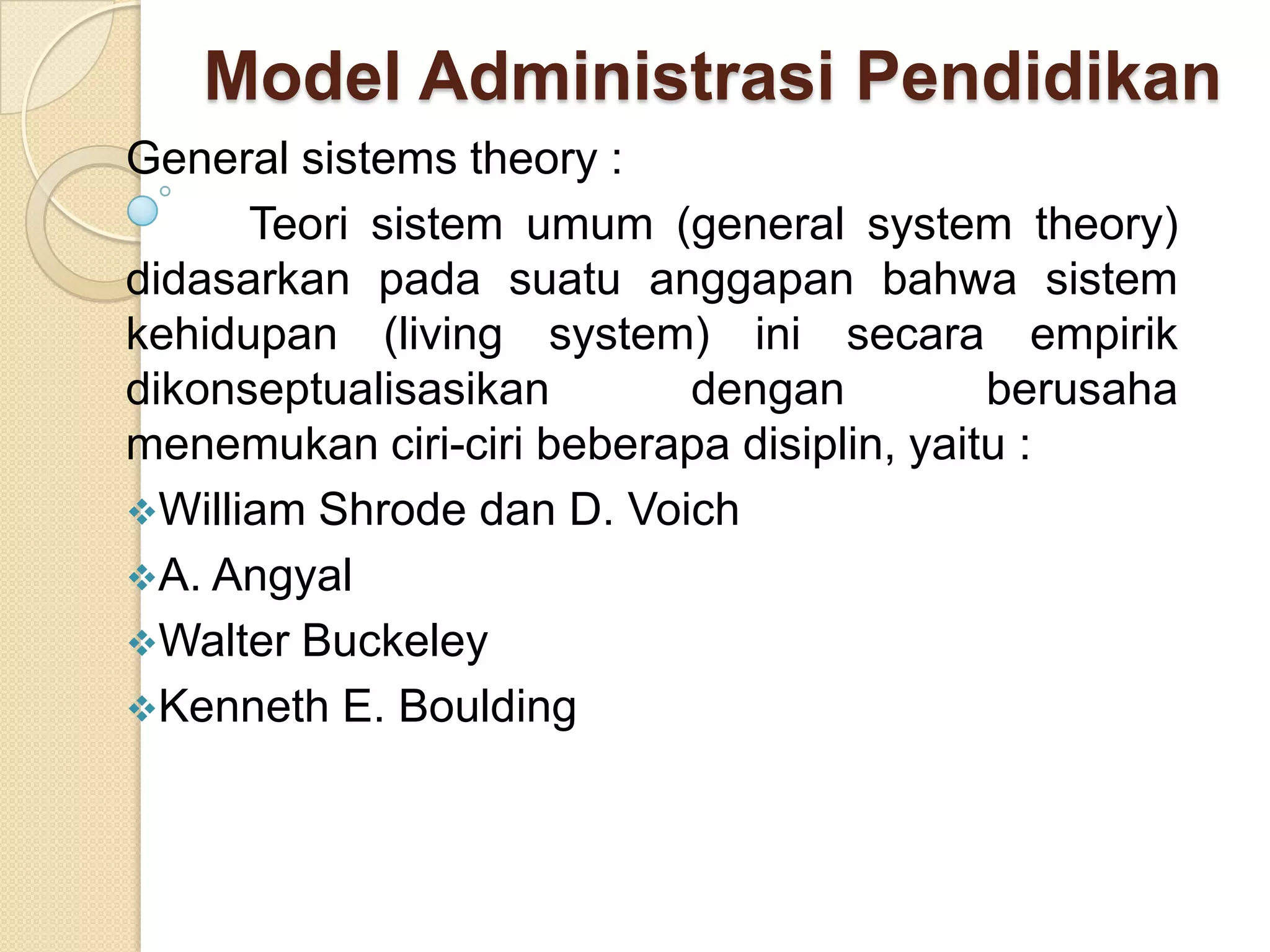 Model administrasi pendidikan | PPTX