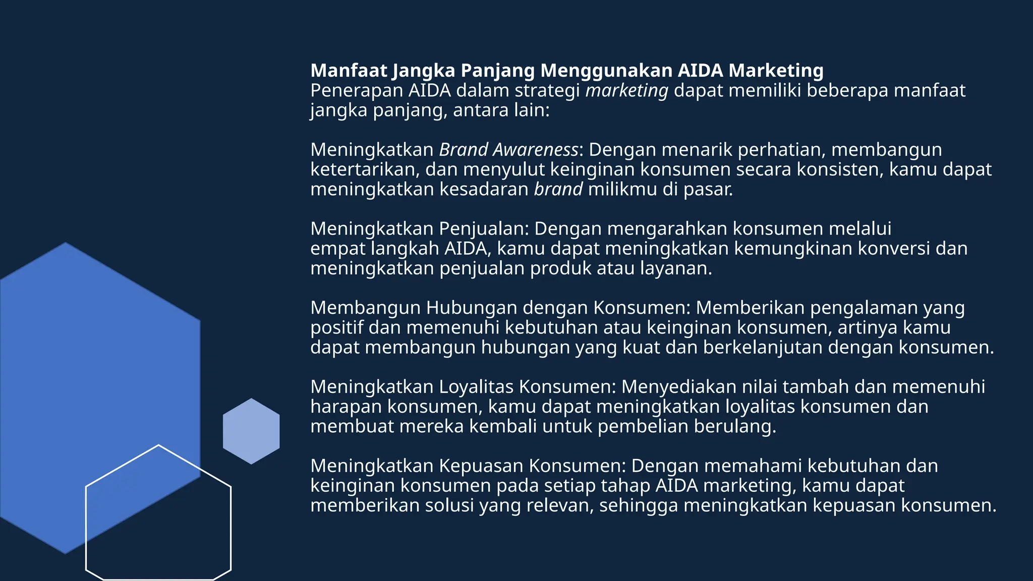MODEL AIDA MAREKETING. dalam penerapan pembelajaran marketing | PPTX