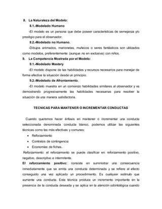 Modelamiento de la conducta | DOCX