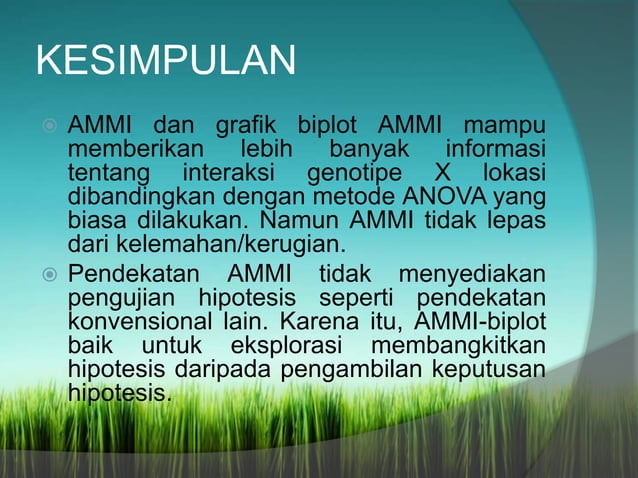 Model Ammi Untuk Analisis Interaksi Genotipe X Lokasi (Indra Herlangga ...